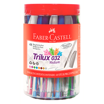 BOLIGRAFO FABER TRILUX 032 M - POTE X48 COL SURT | Intermaco Mayorista
